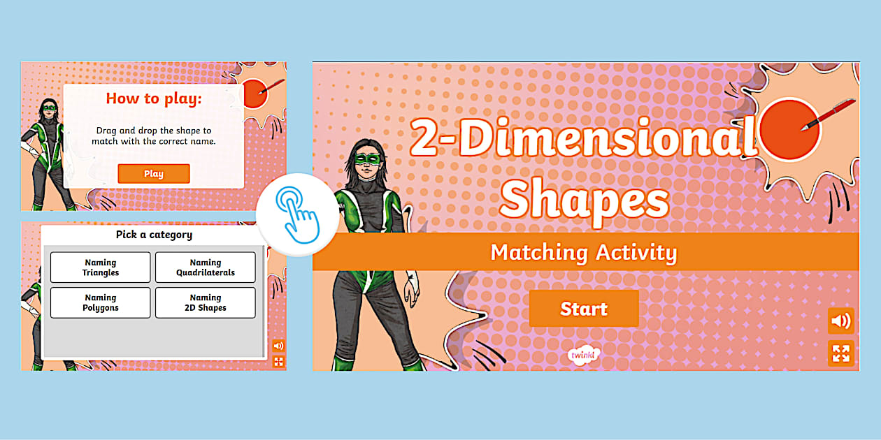 👉 2D Shapes Interactive Maths Game (teacher made)