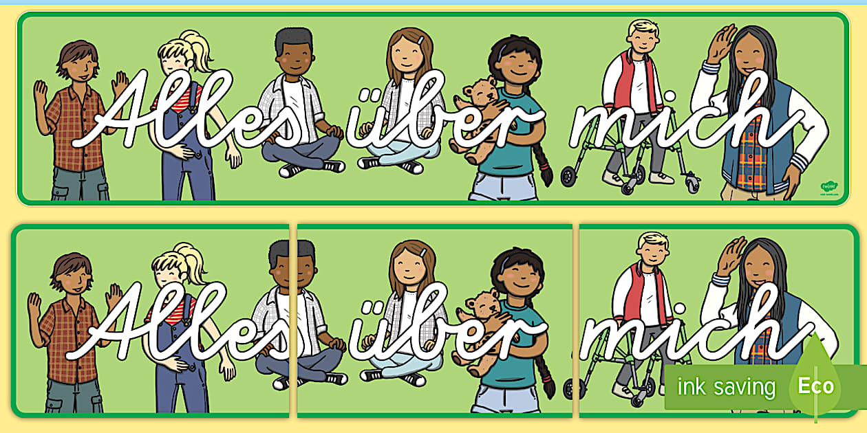 Alles über mich Banner für die Klassenraumgestaltung