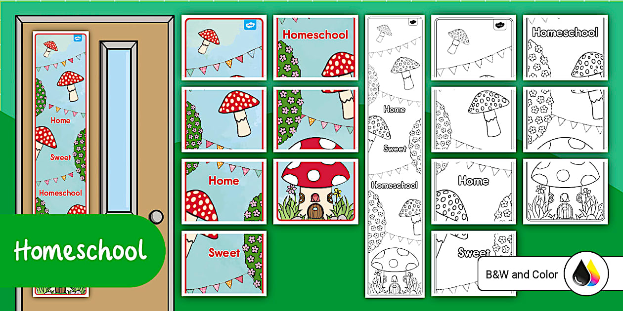 Home Sweet Homeschool Vertical Door Banner (teacher made)