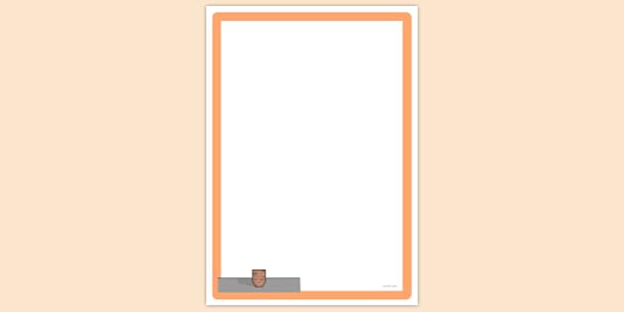 Simple Blank Chimney Roof Page Border | Page Borders