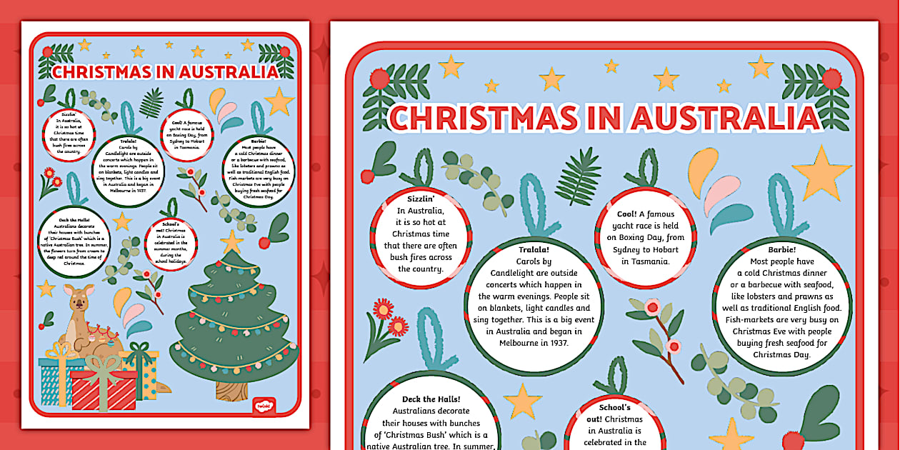 Christmas Large Information Poster (Australia) - Twinkl