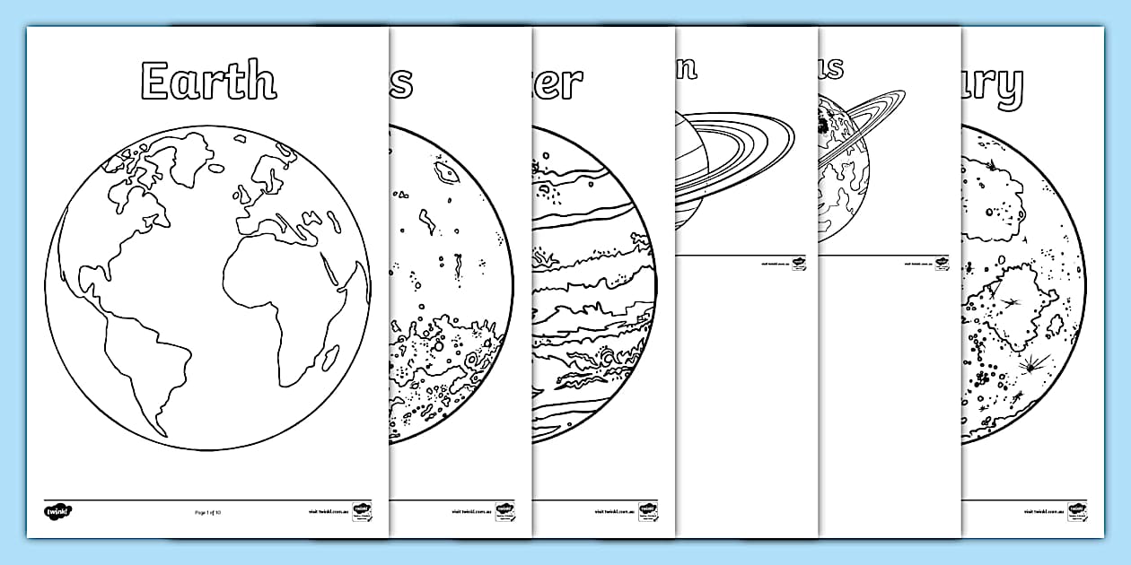 Planets Colouring Pages (Hecho por educadores) - Twinkl