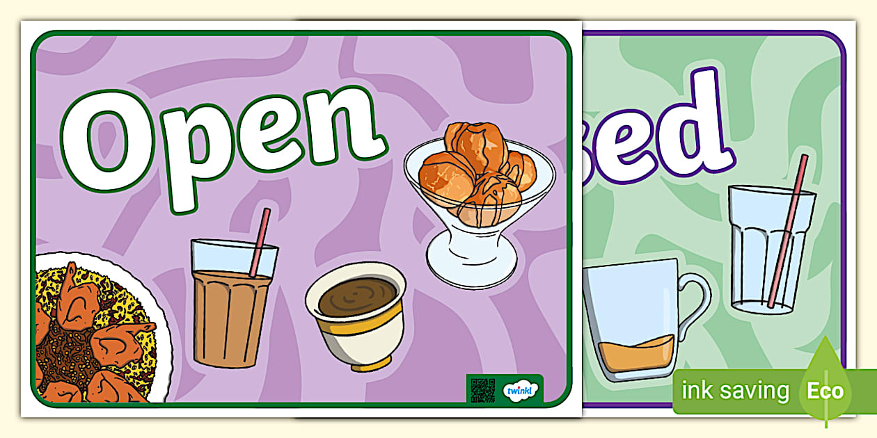 Open and Closed Café Signs