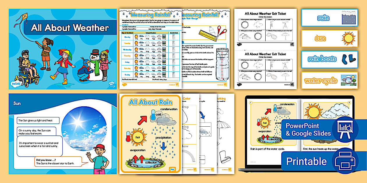 Rain Lesson Plans for Preschool | Science | Twinkl USA