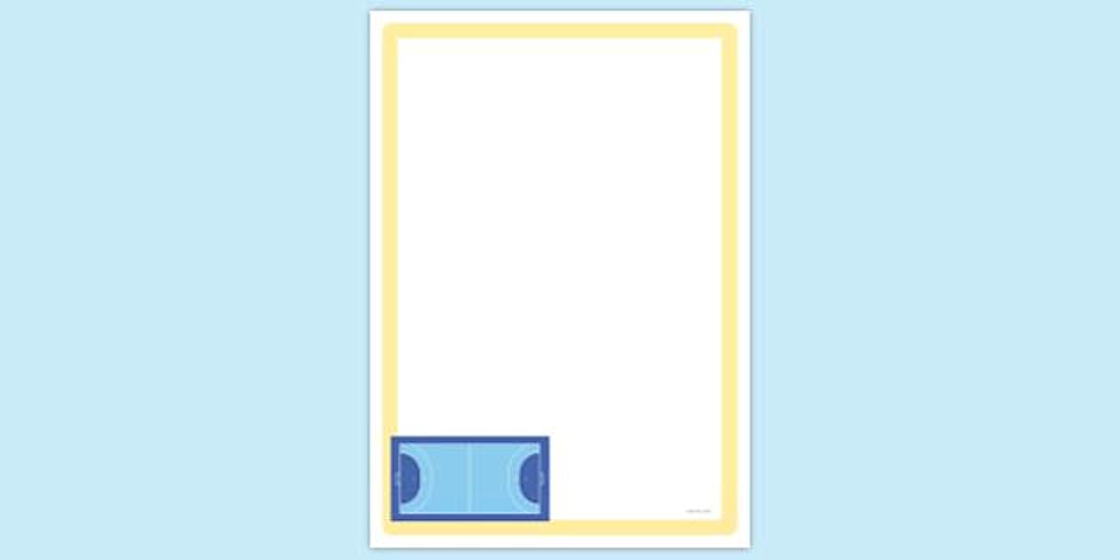 Handball Court Page Border | Twinkl Page Borders
