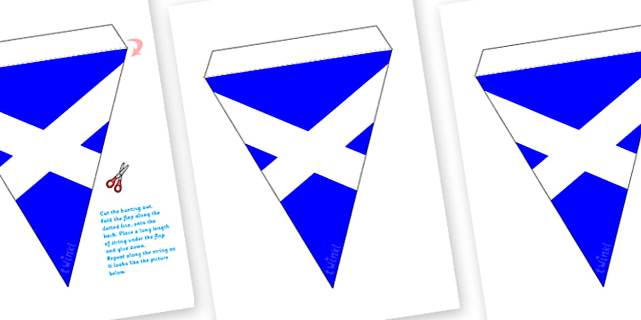 Scottish Flag Bunting | Twinkl Display Resources - Twinkl