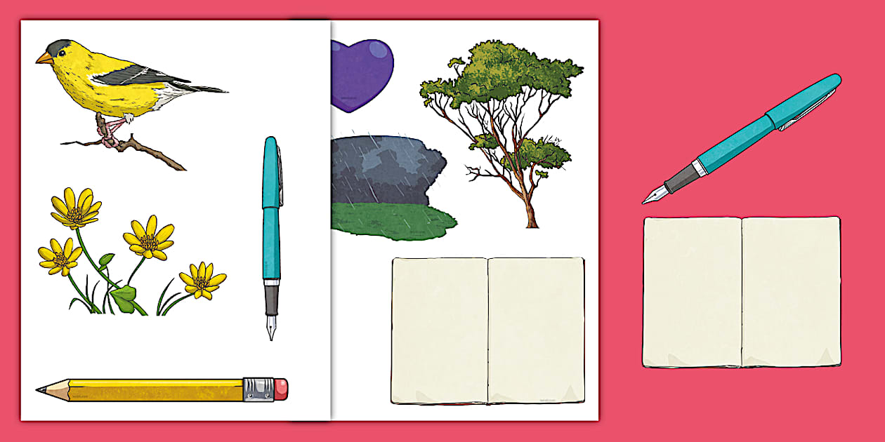 National Poetry Month Bulletin Board Cutouts (Teacher-Made)