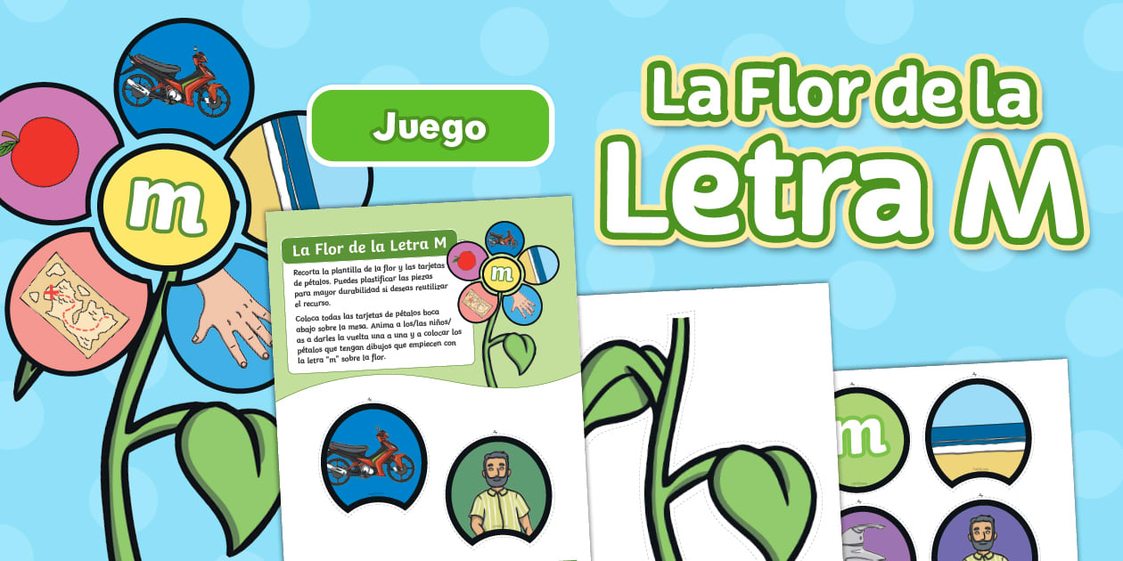 Juego de la Flor | Letra M | Lectoescritura | 1° Básico
