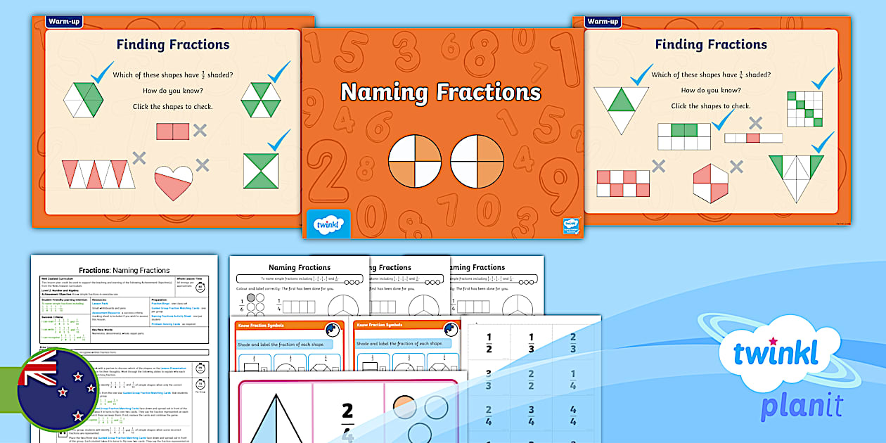 Level 2 Fractions: Know Fraction Symbols Lesson 1 - Twinkl