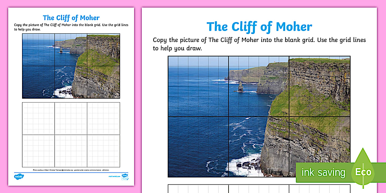 The Cliffs of Moher Art Worksheet - Twinkl Ireland Resources
