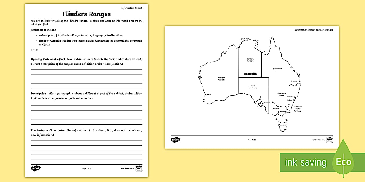 Australian States and Territories – Flinders Ranges Information Report