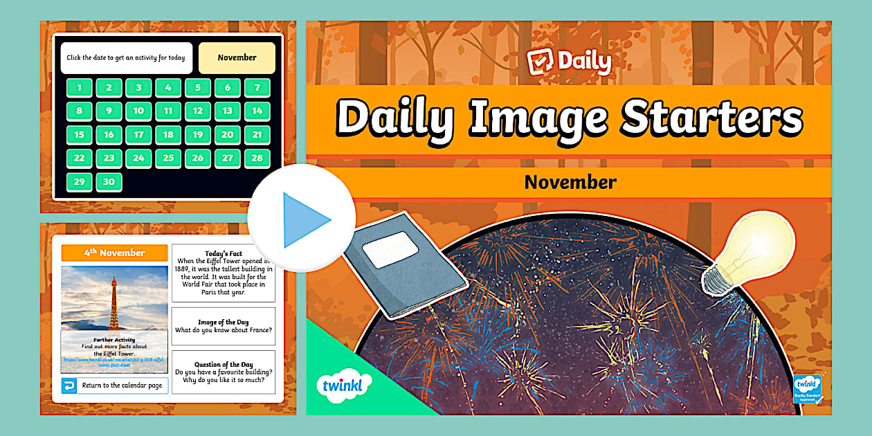 KS2 Twinkl Daily Images Morning Work November PowerPoint