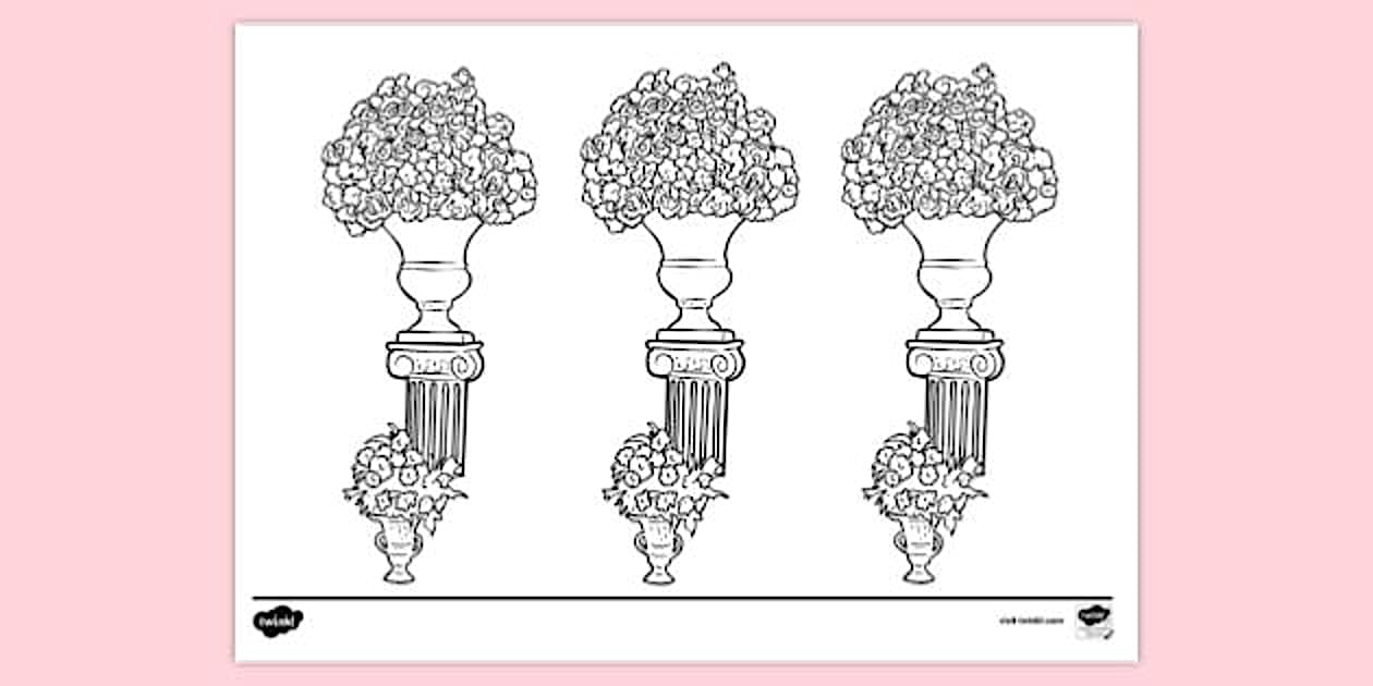 Flower Design Colouring Page | Colouring Sheets - Twinkl