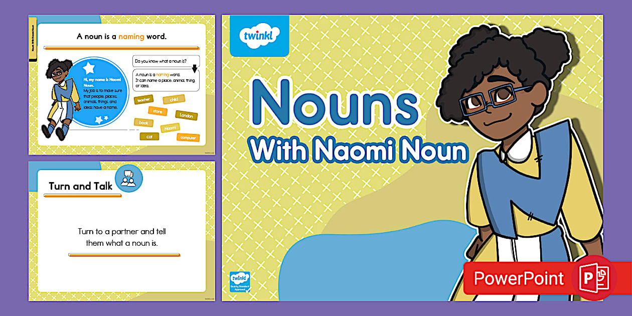 What Is a Noun? PowerPoint for K-2nd Grade (Teacher-Made)