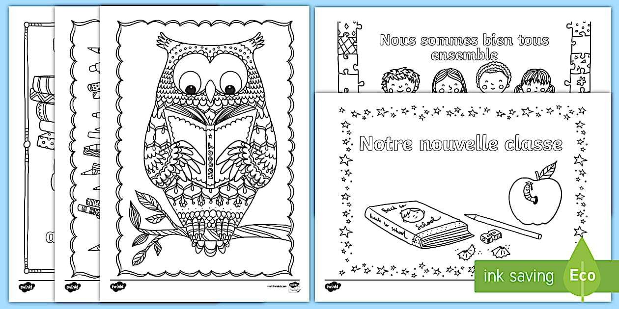 Coloriage rentrée | Ressources pédagogiques