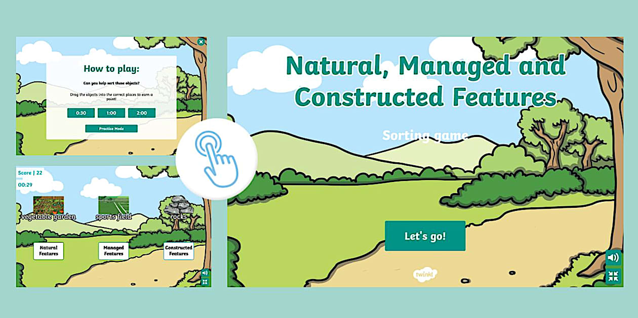Natural, Managed and Constructed Features Sorting Activity