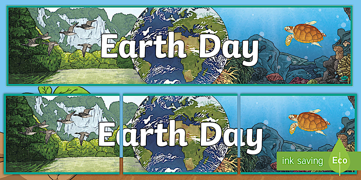 Earth Day Banner (teacher made) - Twinkl