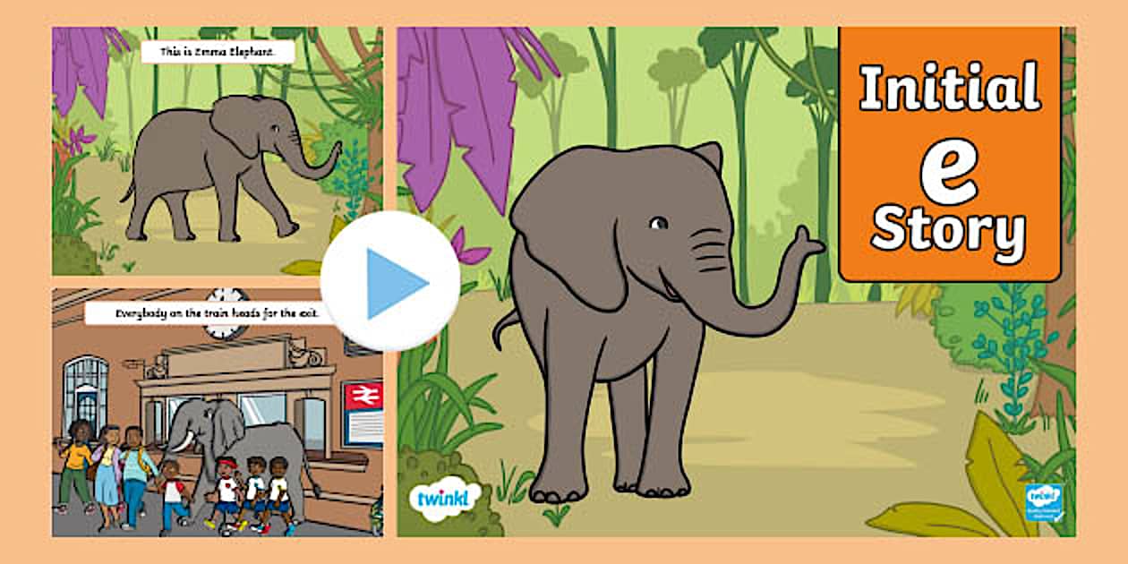 Initial e Story PowerPoint (teacher made) - Twinkl