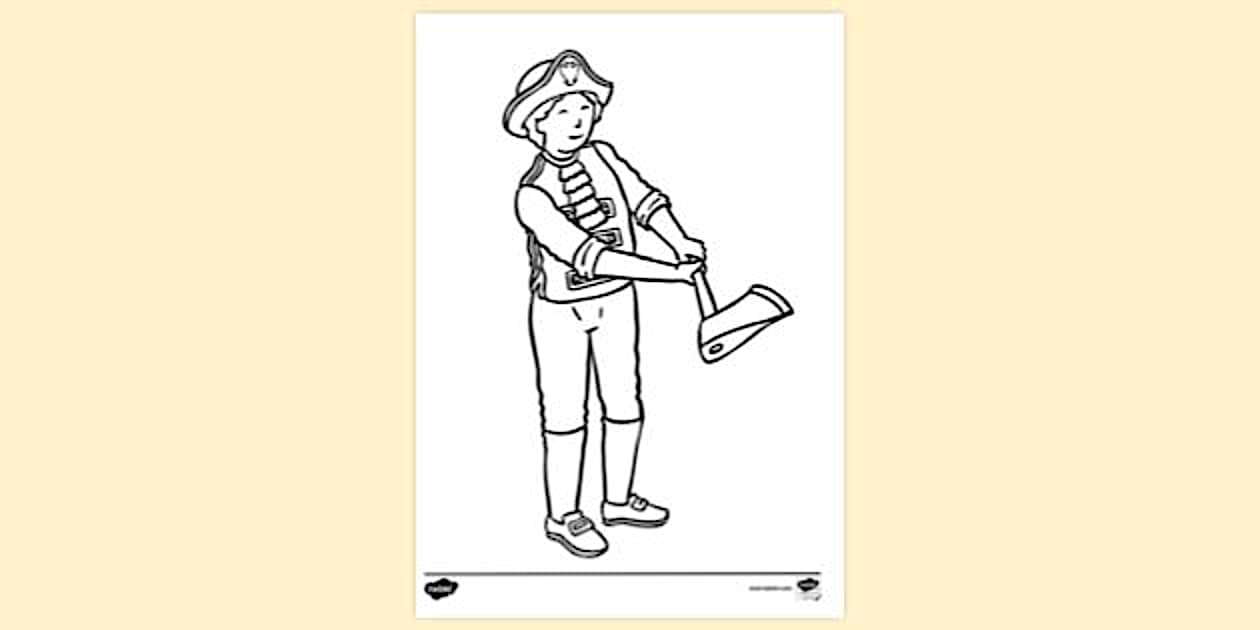King's messenger with axe | Colouring Sheets (teacher made)