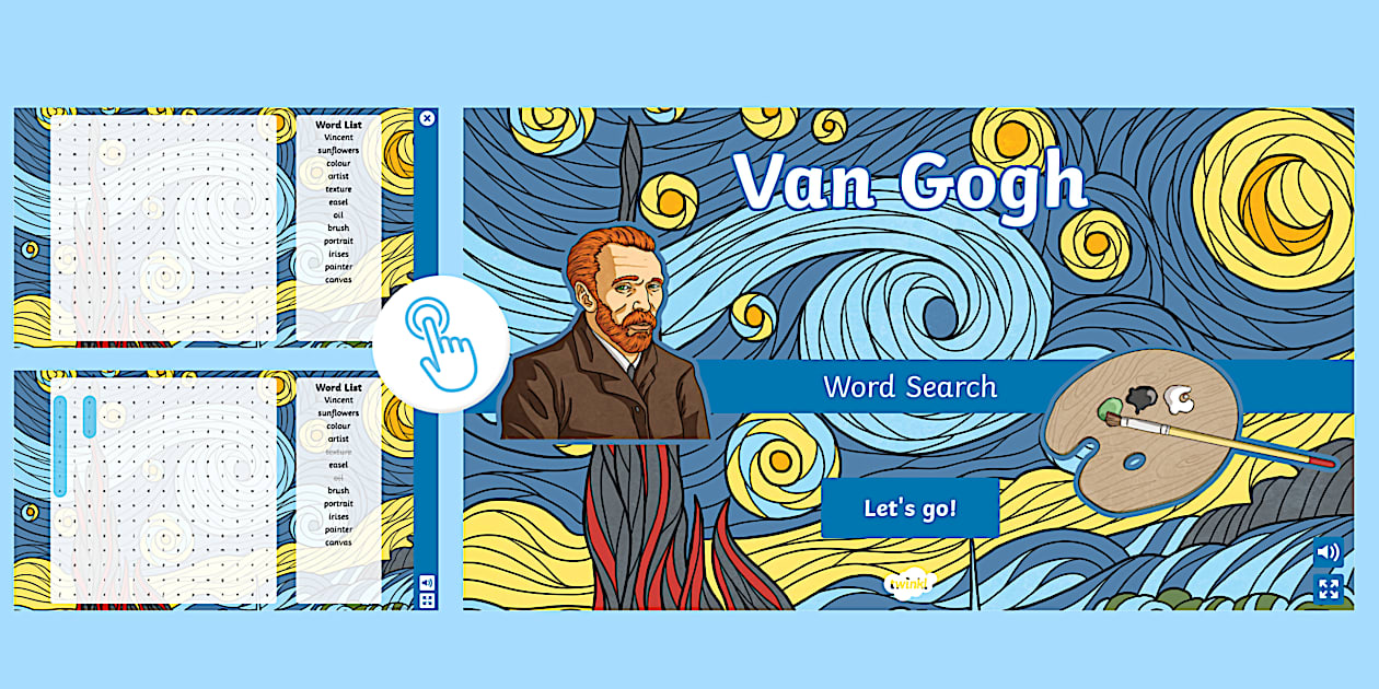 Vincent Van Gogh Word Search (teacher made) - Twinkl