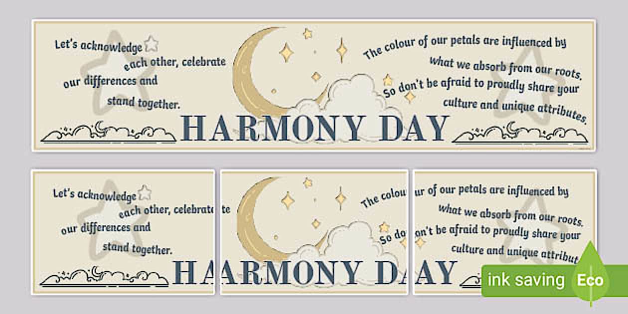 Harmony Day Display Banner (teacher made) - Twinkl