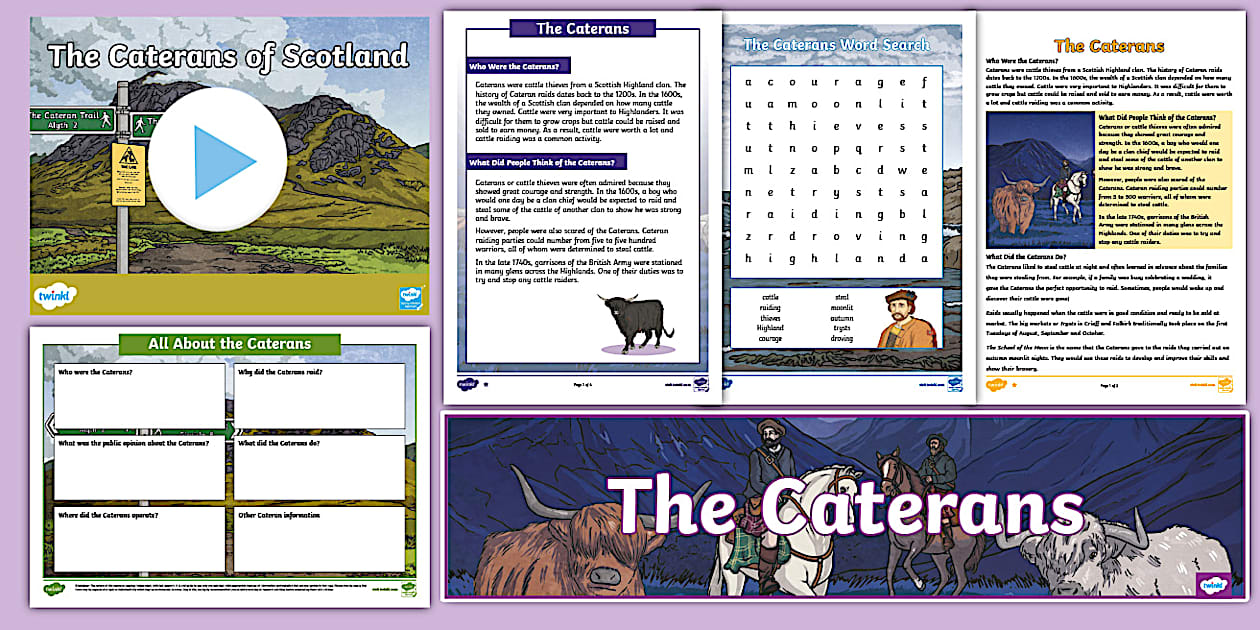 The Caterans of Scotland Resource Pack (Teacher-Made)