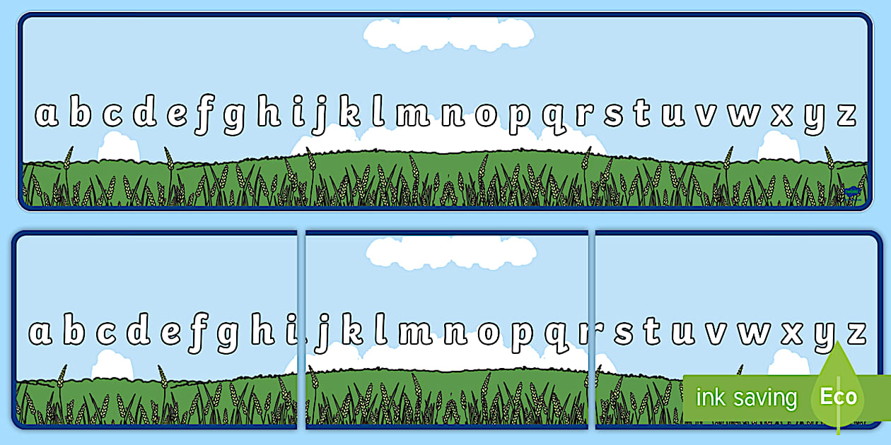 Precursive Ground Grass Sky Alphabet Strip (teacher made)