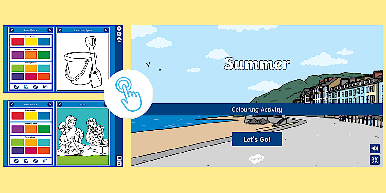 Interactive Summer Colouring Activity | Twinkl Go! - Twinkl