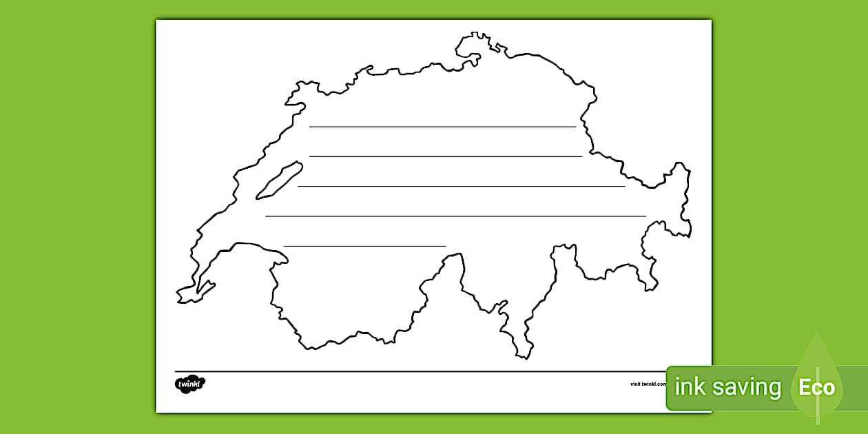 Switzerland Writing Template (teacher made) - Twinkl
