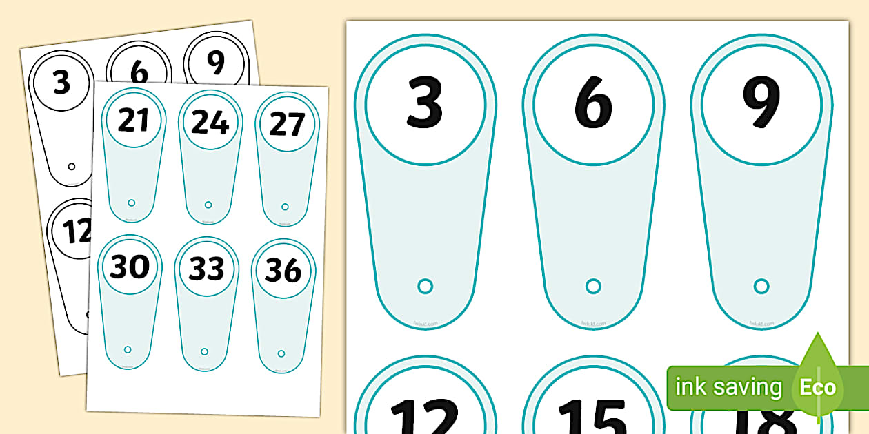 👉 3 Times Table Number Fan (teacher made) - Twinkl