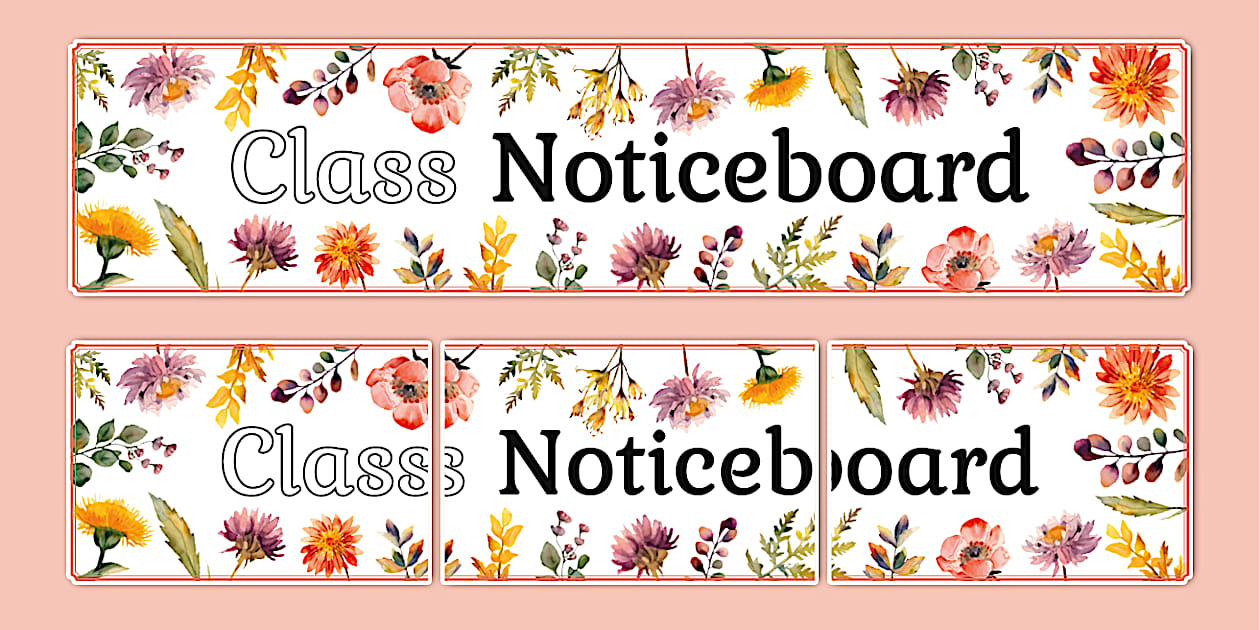 Wildflower-Themed Class Noticeboard Display Banner - Twinkl