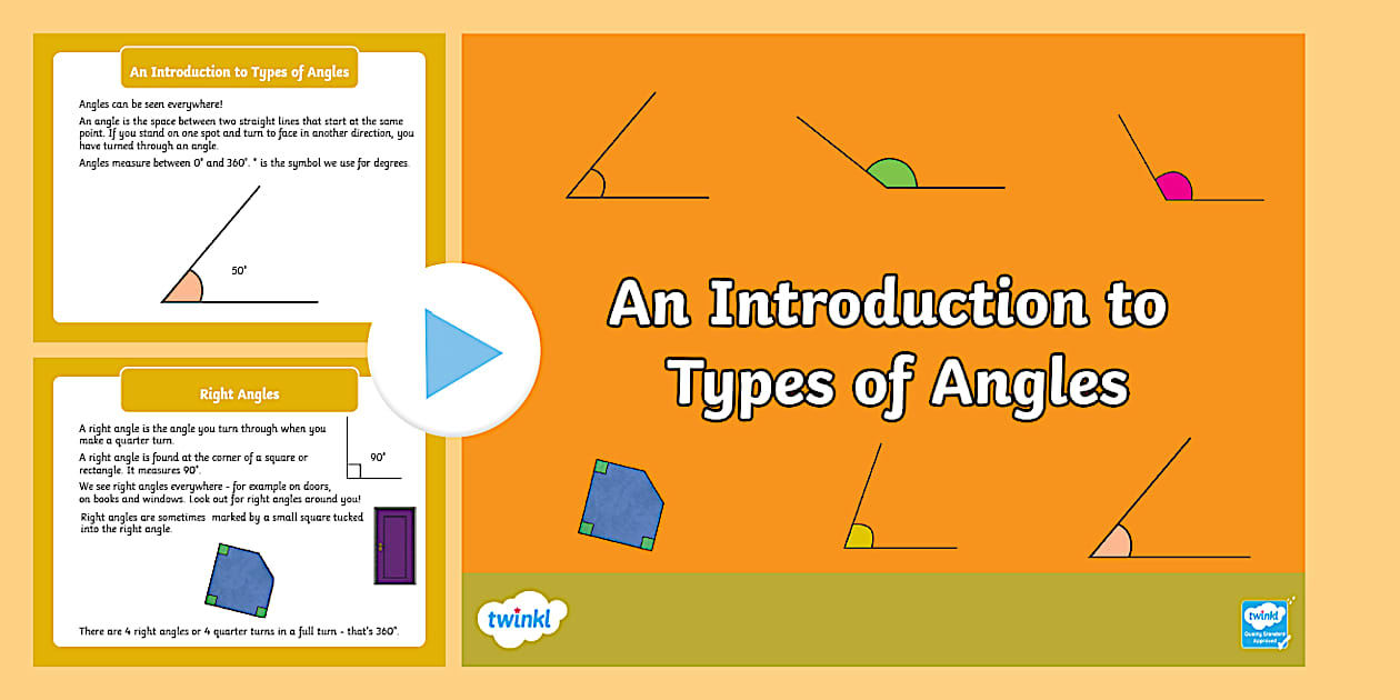 An Introduction to Types of Angles PowerPoint (teacher made)