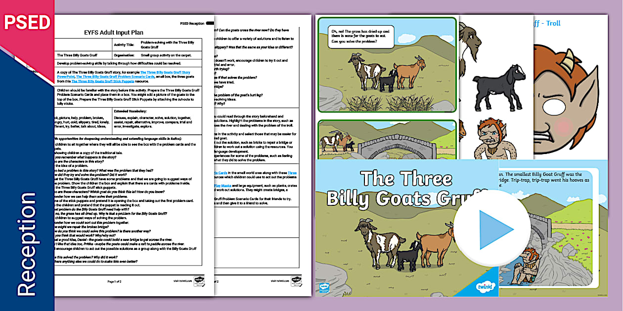 Problem-Solving Billy Goats Gruff Input Plan & Resource Pack