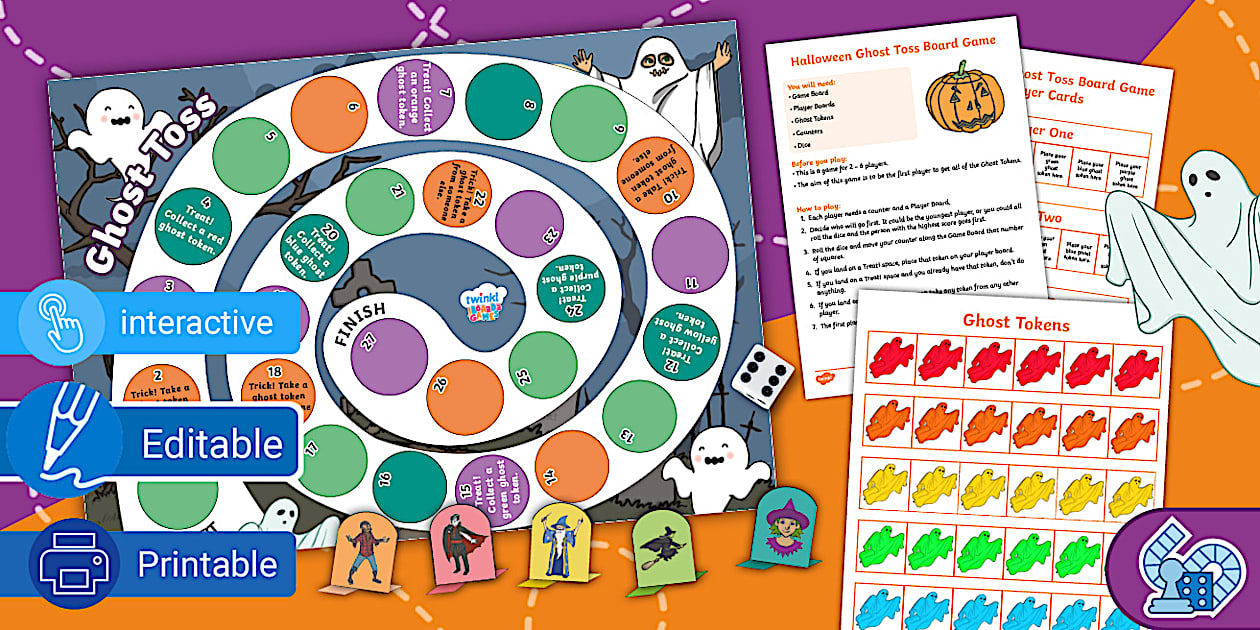 Halloween Ghost Toss - Spooky Board Games (teacher made)