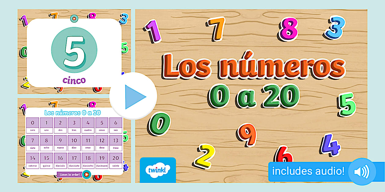 👉 Spanish: Numbers 0 to 20 PowerPoint - Twinkl