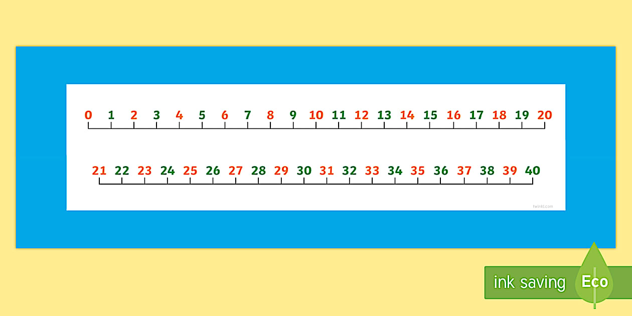 Number Line to 40 | Quick and Easy-to-use Math Resources