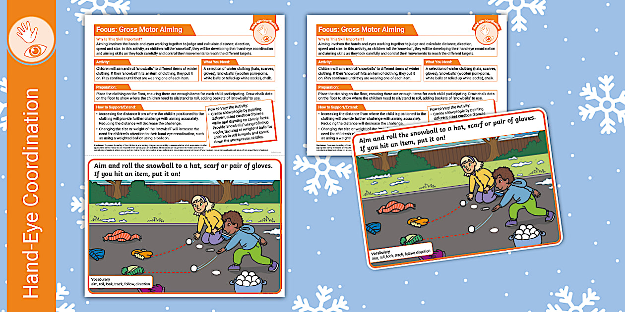 Winter Fine Motor Skills Hand-Eye Coordination CP Activity