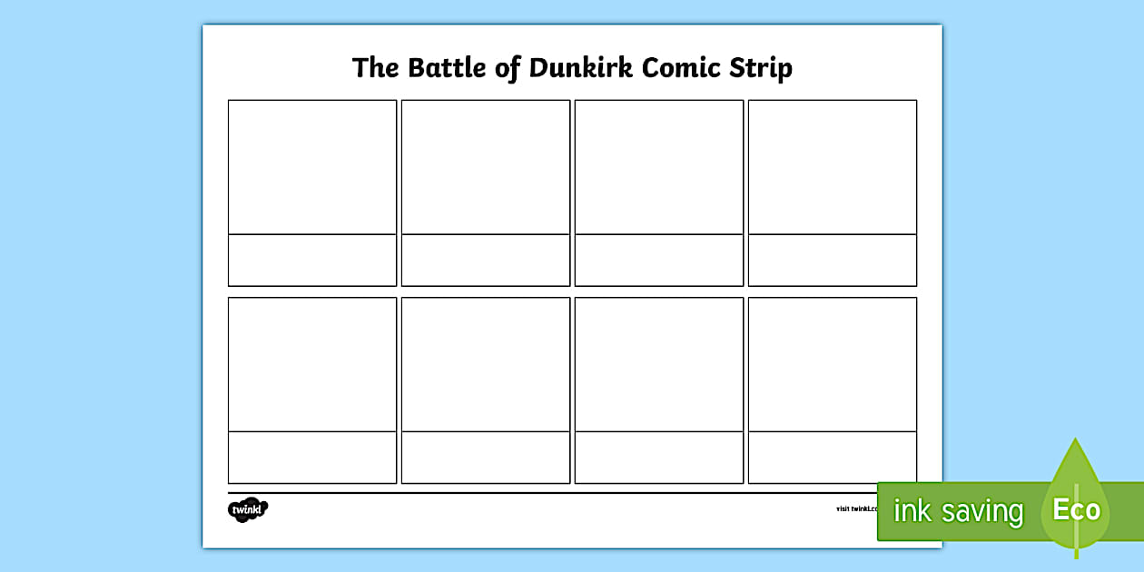 KS2 The Battle of Dunkirk Comic Strip Worksheet / Worksheet