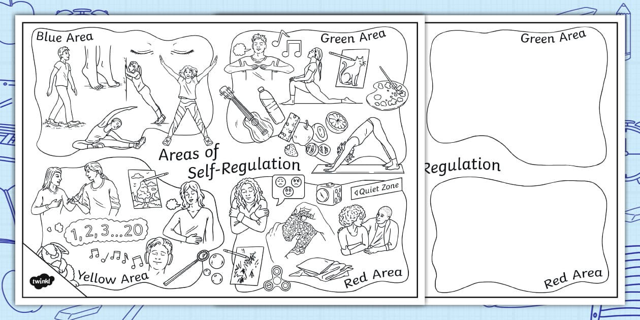 My Self-Regulation Toolkit Doodle Colouring Page - Twinkl