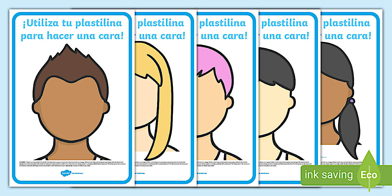 Spanish Face Modelling Dough Mats (Hecho por educadores)