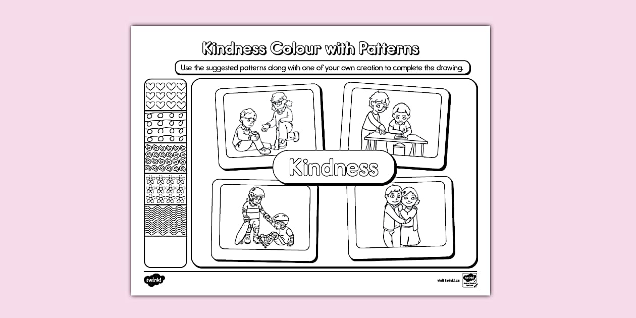 Kindness Colour with Patterns Activity (Teacher-Made)