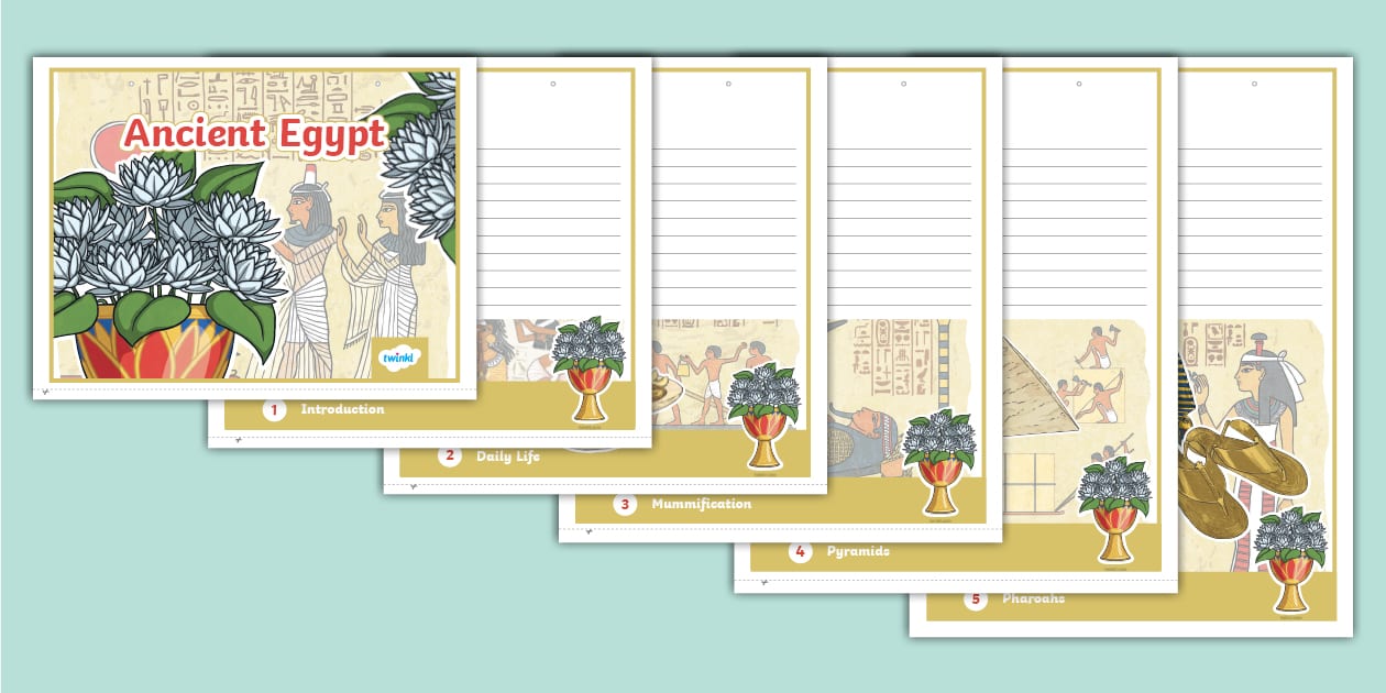 Ancient Egypt Flip Book Template - Twinkl