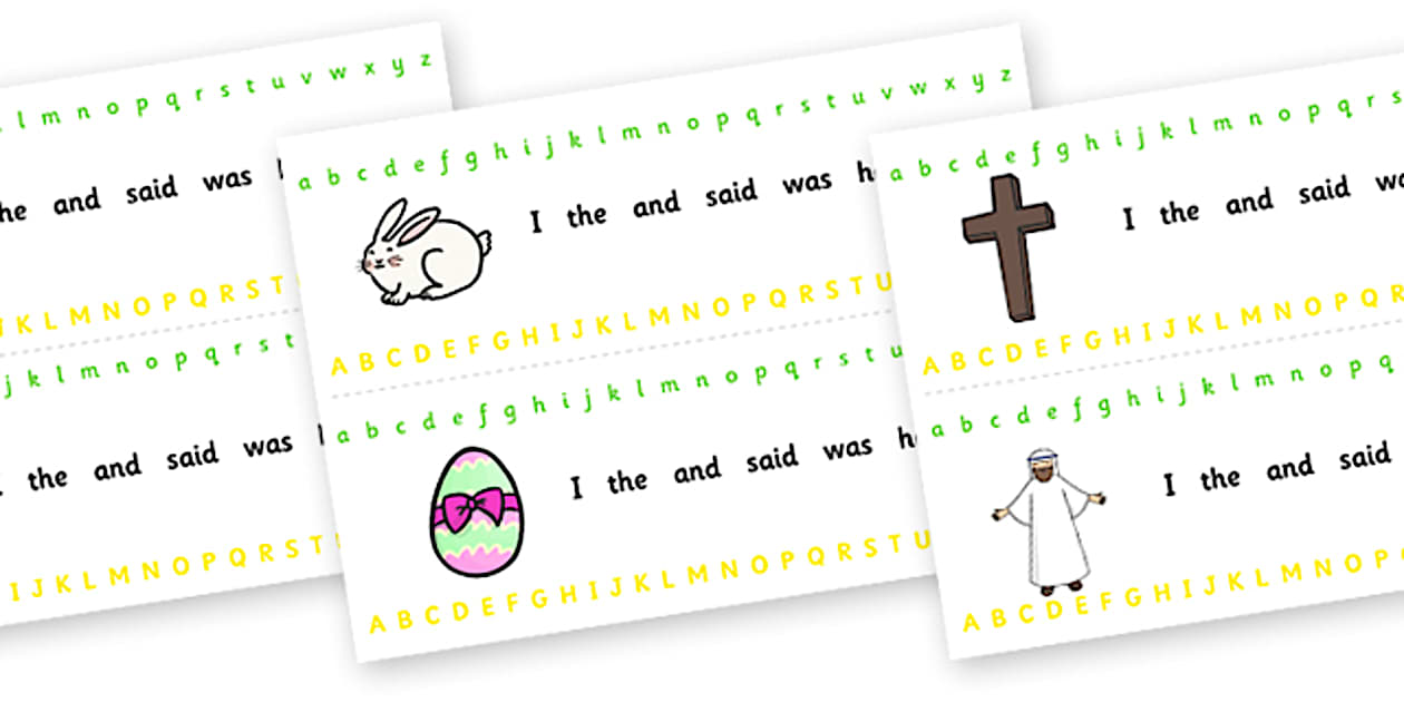 Editable Alphabet Strips (Easter) (teacher made) - Twinkl