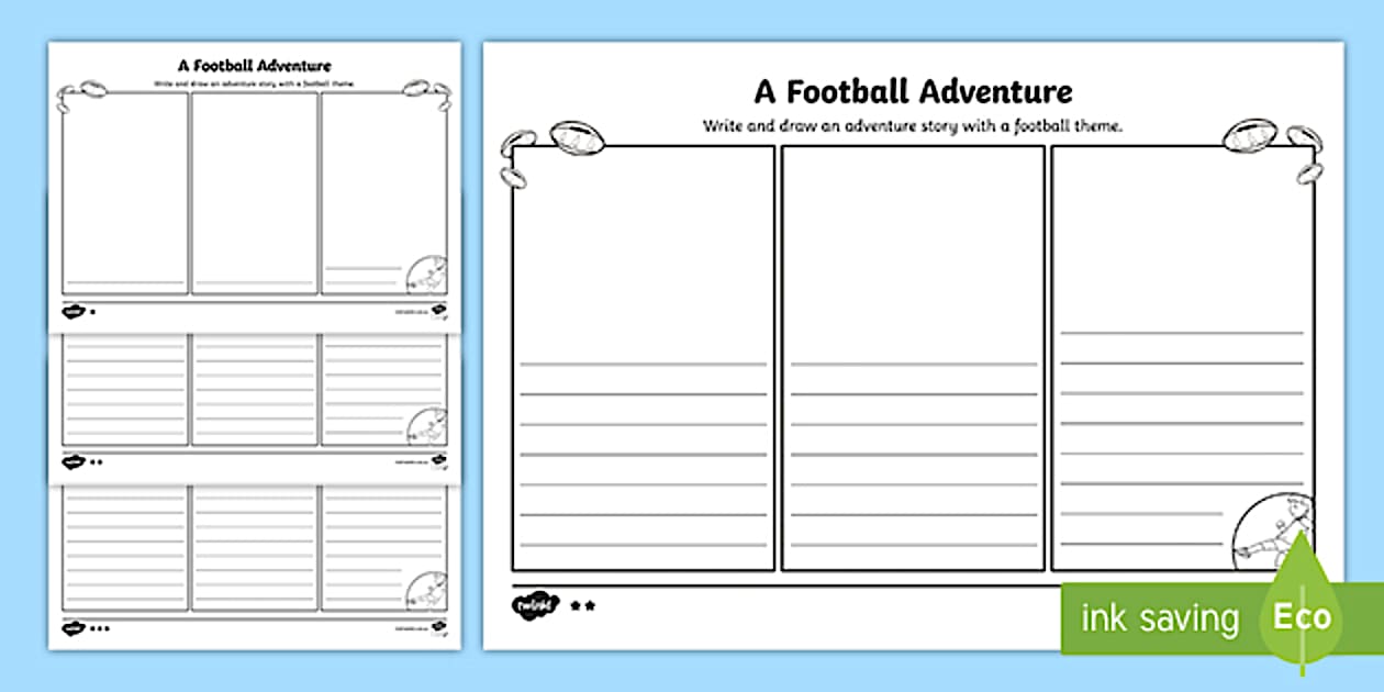 Football Story Differentiated Writing Frame Worksheet