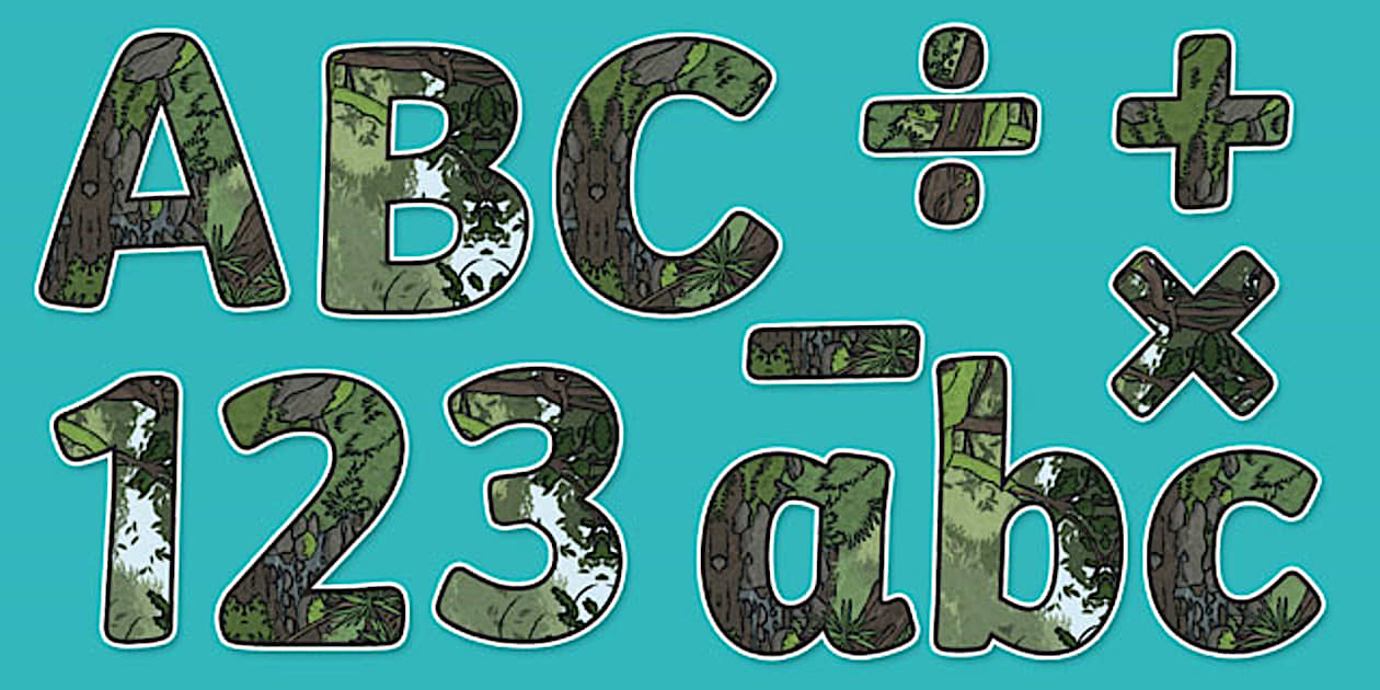 Evolution and Inheritance Themed Display Letters and Numbers Pack