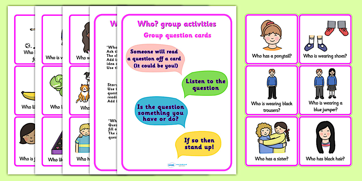 Who Question Group Activities (teacher made) - Twinkl