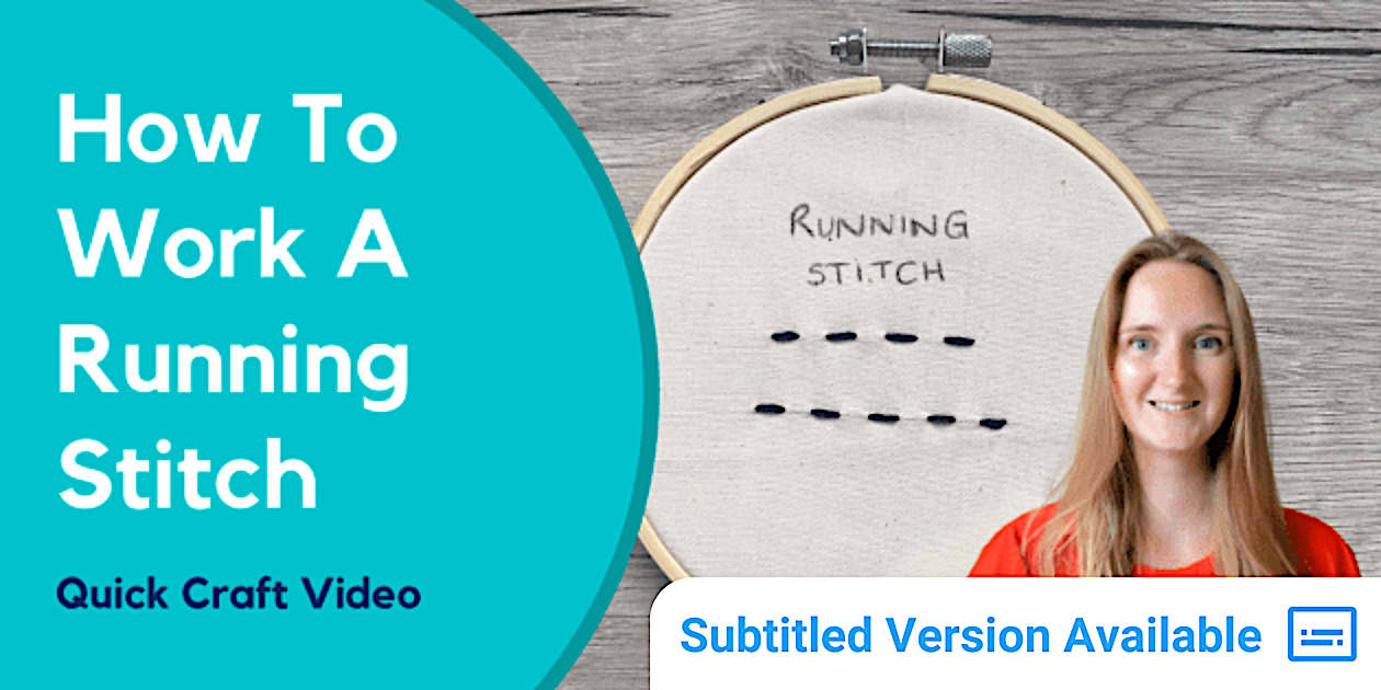 Running Stitch Embroidery Video Tutorial (teacher made)
