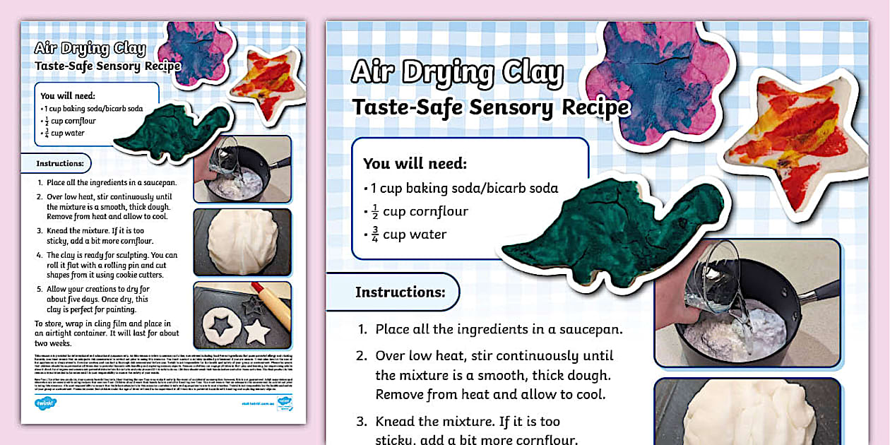Taste-Safe Air Drying Clay Recipe (teacher made) - Twinkl