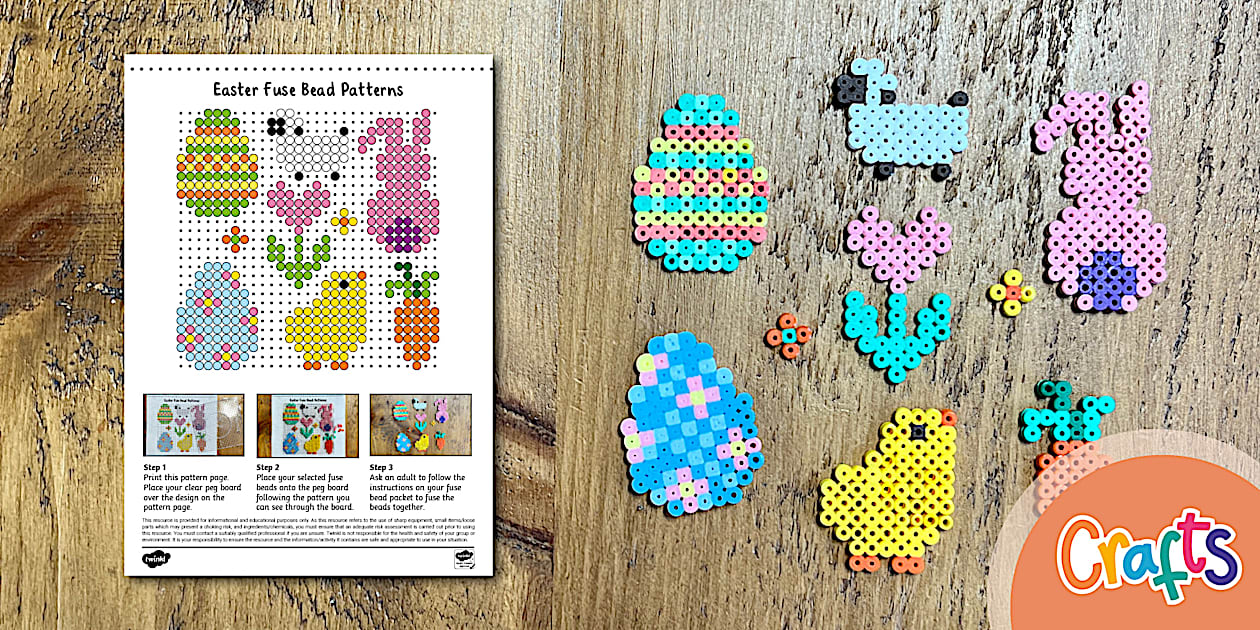 Easter Fuse Bead Patterns | Easter Crafts (teacher made)