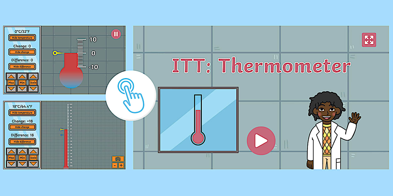 Interactive Thermometer Tool | Twinkl Go! (teacher made)